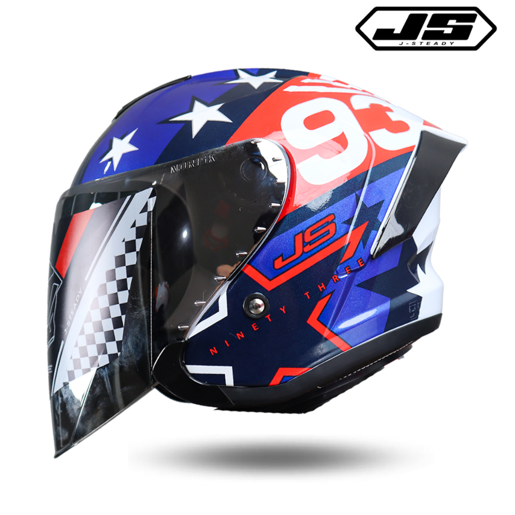 Jual Helm JS ARMOR Half Face MOTIF Marquez/Motif Rossi/Helm Dewasa/Helm ...