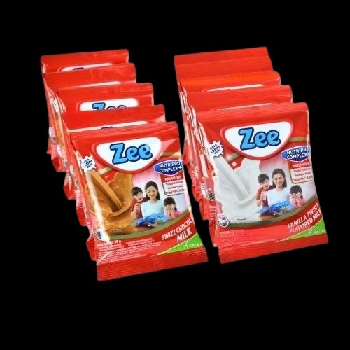 Jual Susu Zee Renceng isi 10 Sachet Rasa Vanila dan Coklat | Shopee ...