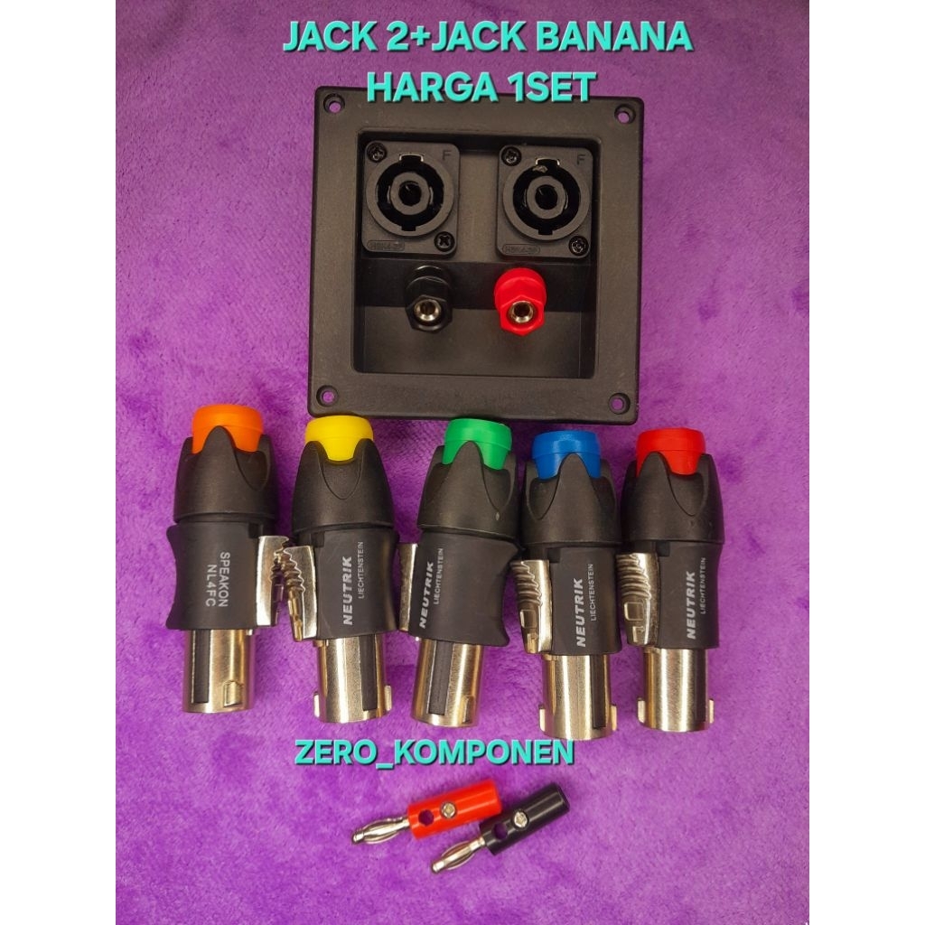 Jual TERMINAL BOX SPEAKER + BINDING + SOCKET+JACK SPIKON NEUTRIK BESI ...