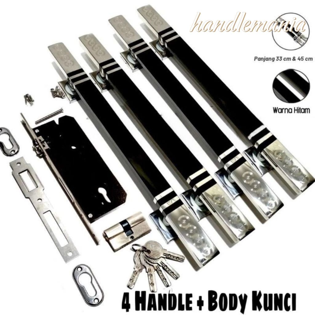 Jual handle pintu rumah minimalis 2 pasang+body kunci | Shopee Indonesia