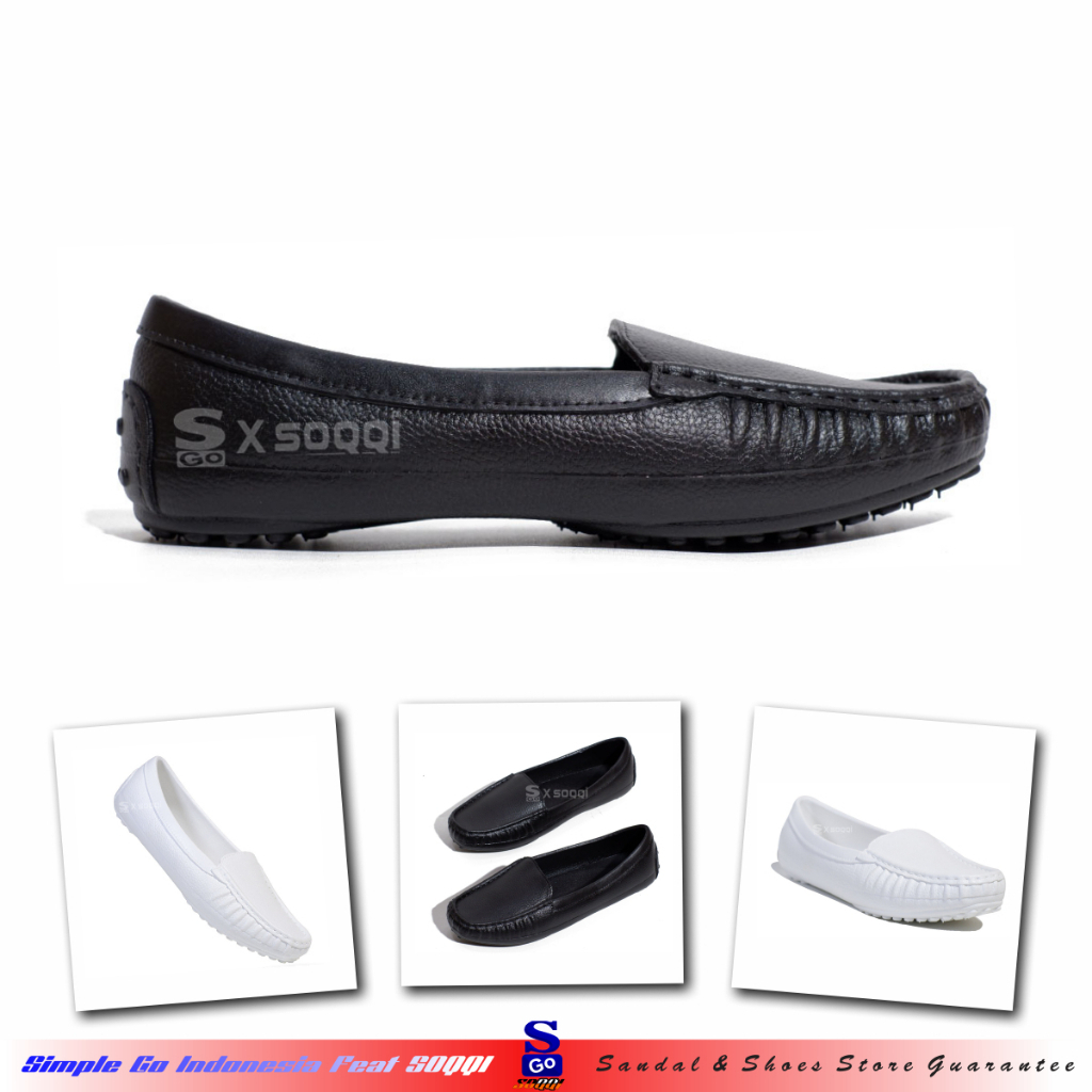 Jual Yumeida 085 Sepatu Karet Wanita Hitam Kekinian Original Pantofel ...