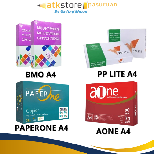 Jual Kertas HVS A4 75gr & 70gr PP Lite, Bmo, Paperone, Aone - 1 Rim ...