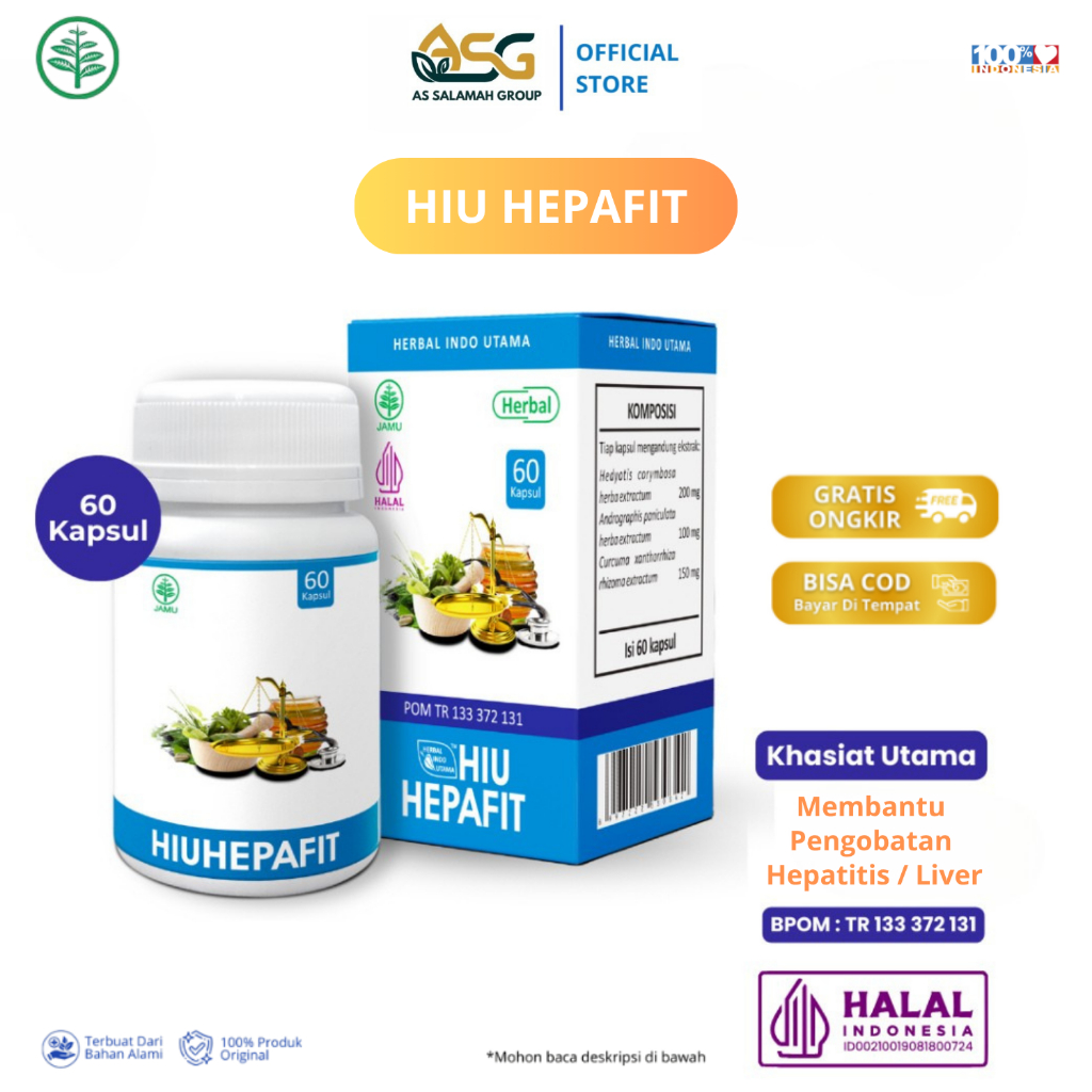 Jual Herbal Indo Utama - Hepafit Herbal Membantu Mengobati Hepatitis Dan Liver 60 Kapsul ...