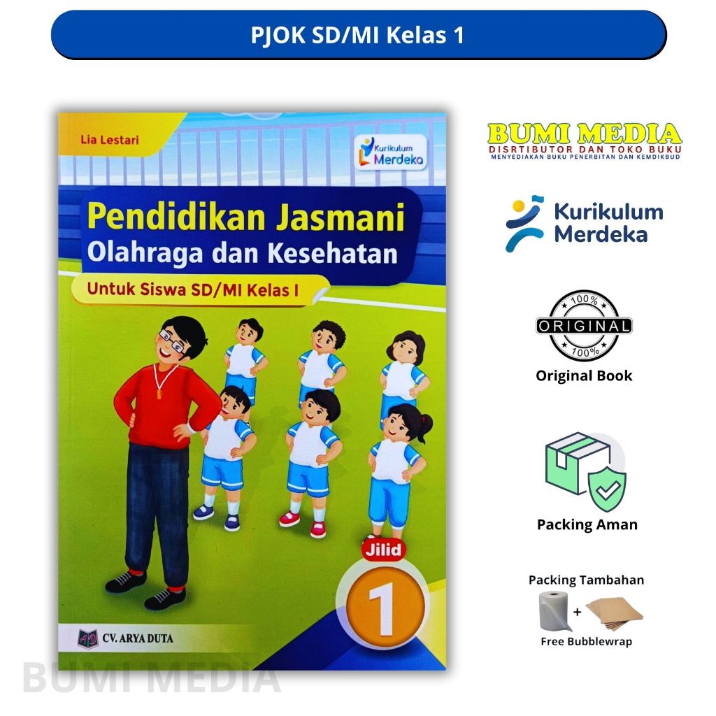 Jual Buku Pendidikan Jasmani, Olahraga, dan Kesehatan (PJOK) SD/MI Kelas 1 Kurikulum Merdeka ...