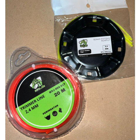 Jual Trimmer Head Nylon RYU JIN Senar Mata Potong Rumput RYUJIN 2.4mm ...