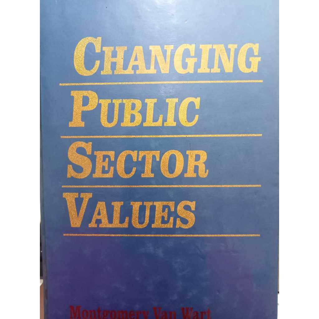 Jual BUKU CHANGING PUBLIC SECTOR VALUES | Shopee Indonesia