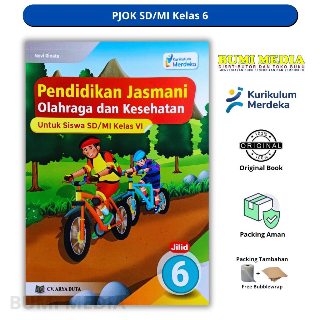 Jual Buku Pendidikan Jasmani Olahraga dan Kesehatan (PJOK) SD/MI Kelas 6 Kurikulum Merdeka ARYA ...