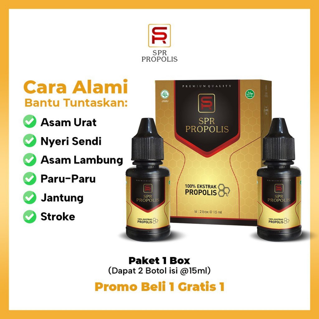 Jual SPR Propolis Paket 1 Box Dapat 2 Botol Herbal Untuk Diabetes Asam ...
