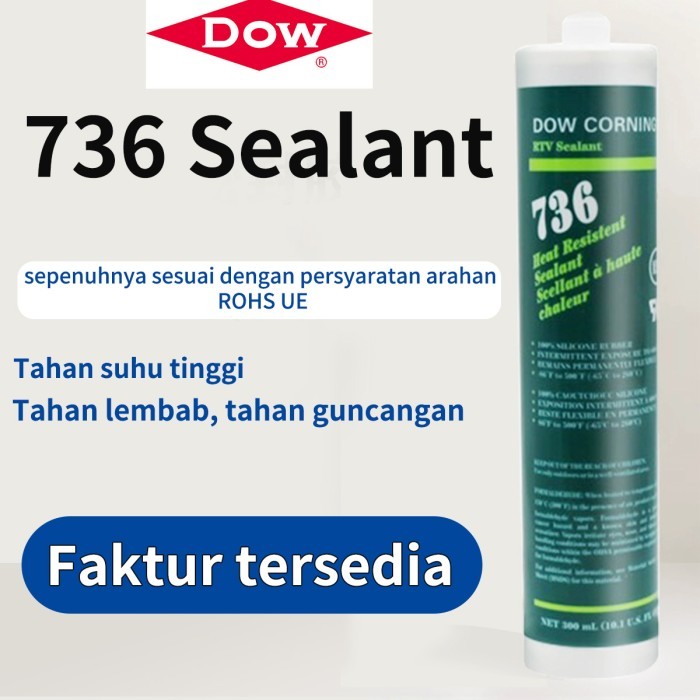 Jual Dowsil Sealant 736Kemasan : 300ml Warna : Merah Tanggal Luput : 18 ...