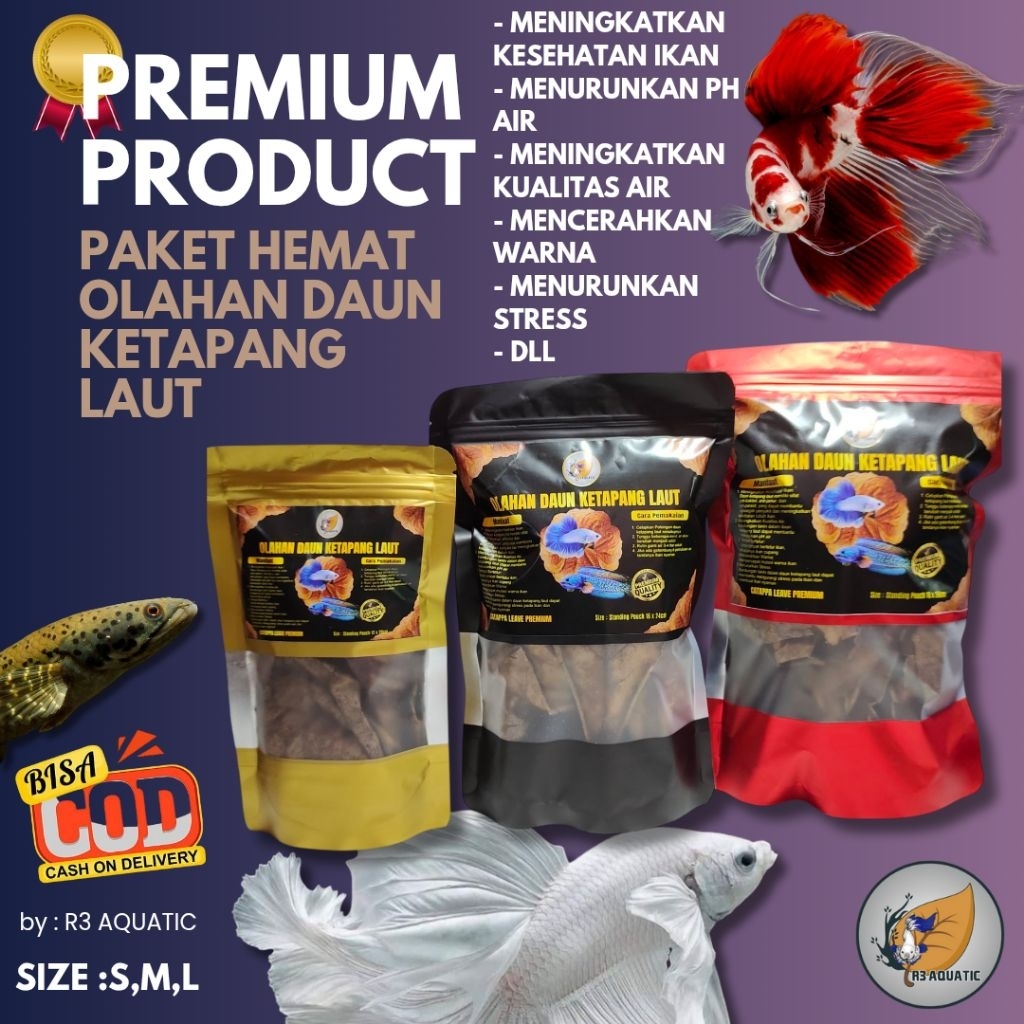 Jual DAUN KETAPANG LAUT OLAHAN FERMENTASI PREMIUM PAKET HEMAT KEMASAN ...