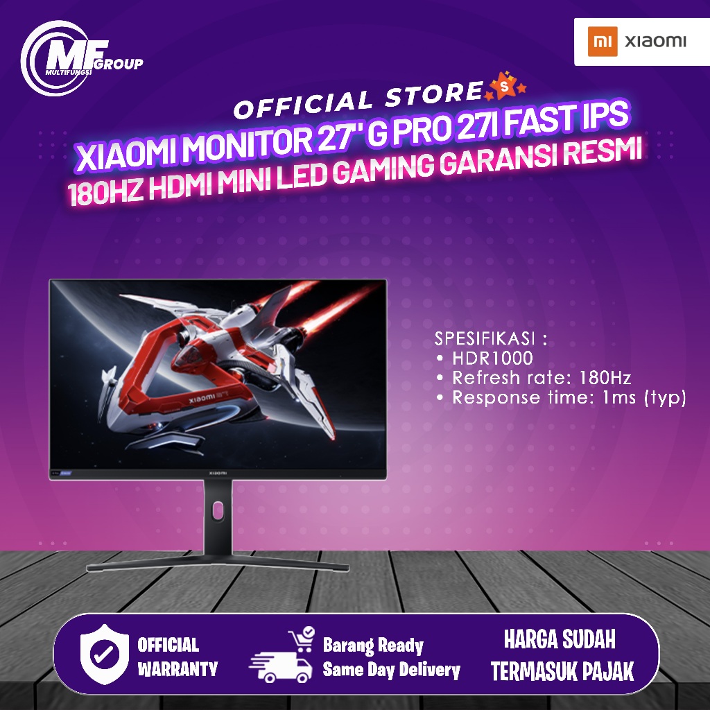 Jual Xiaomi Monitor 27" G Pro 27i Fast IPS 180Hz HDMI Mini LED Gaming ...