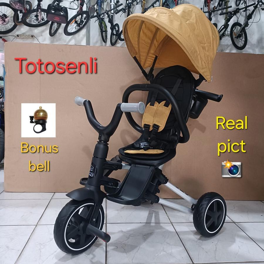 Jual RODA TIGA ANAK ANAK STROLLER MODEL TERBARU T12 MODEL BISA DI LIPAT ...