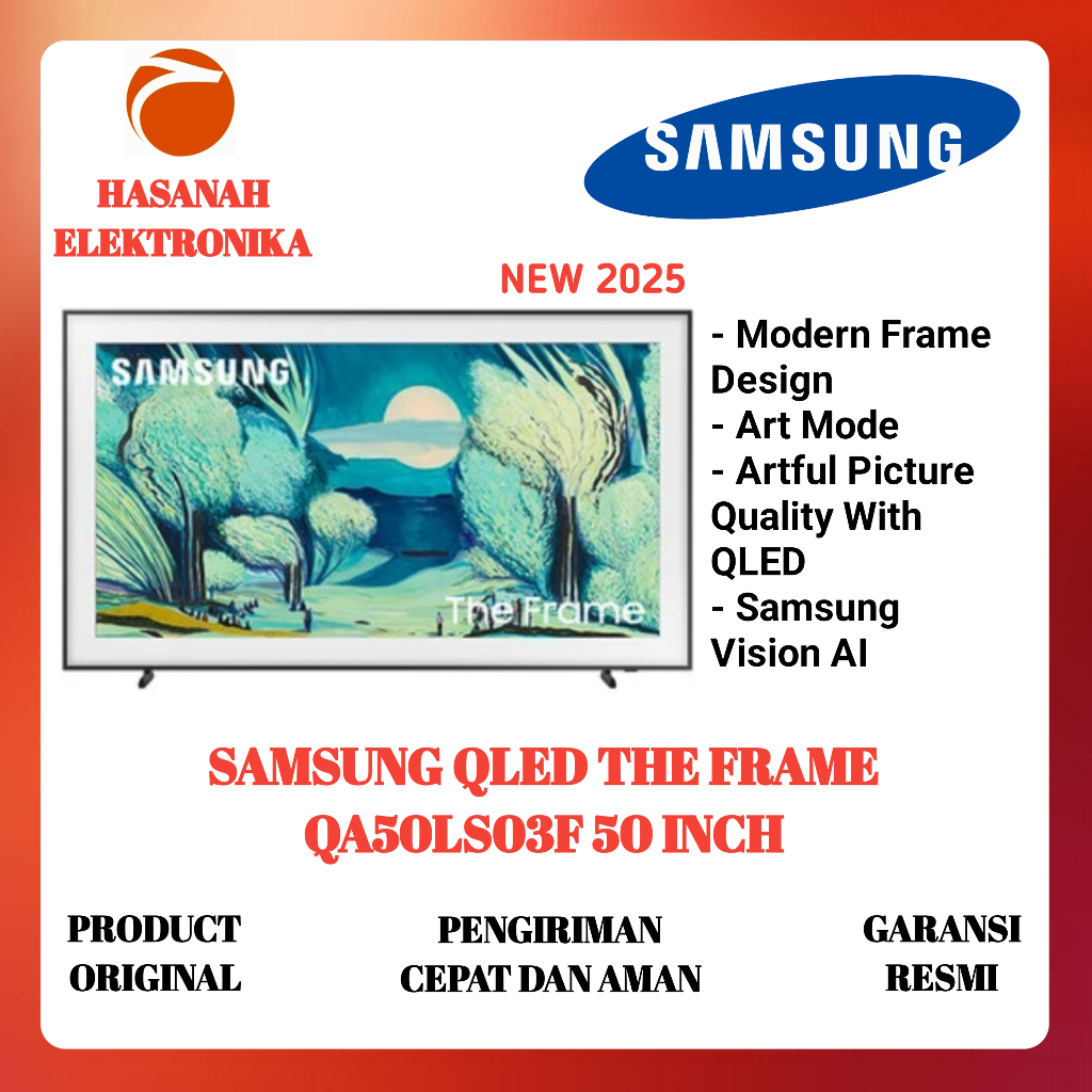 Jual SAMSUNG QA50LS03F THE FRAME QLED 4K SMART TV 50 INCH | SAMSUNG THE ...