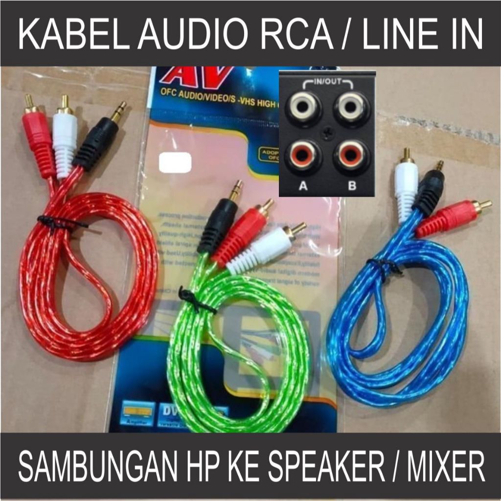 Jual Kabel Audio RCA / Line In / Input Sambungan HP Laptop Komputer ...