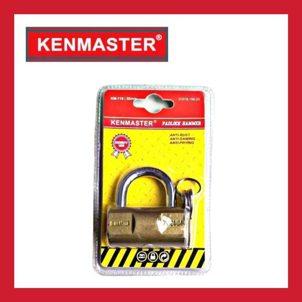 Jual KENMASTER Gembok Hammer Padlock KM-119 50mm - Kunci Pagar Anti ...