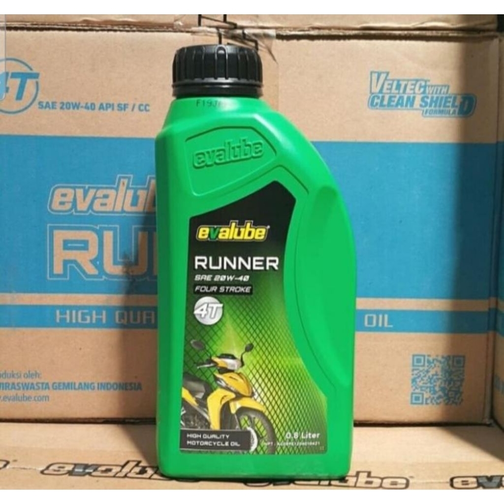 Jual OLI EVALUBE 4T RUNNER 20W-40 0,8L | Shopee Indonesia