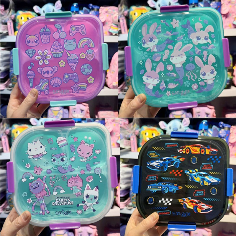 Jual Lunch Box 3 SMIGGLE Karakter 3 Sekat Free Alat Makan 1100ML BPA ...