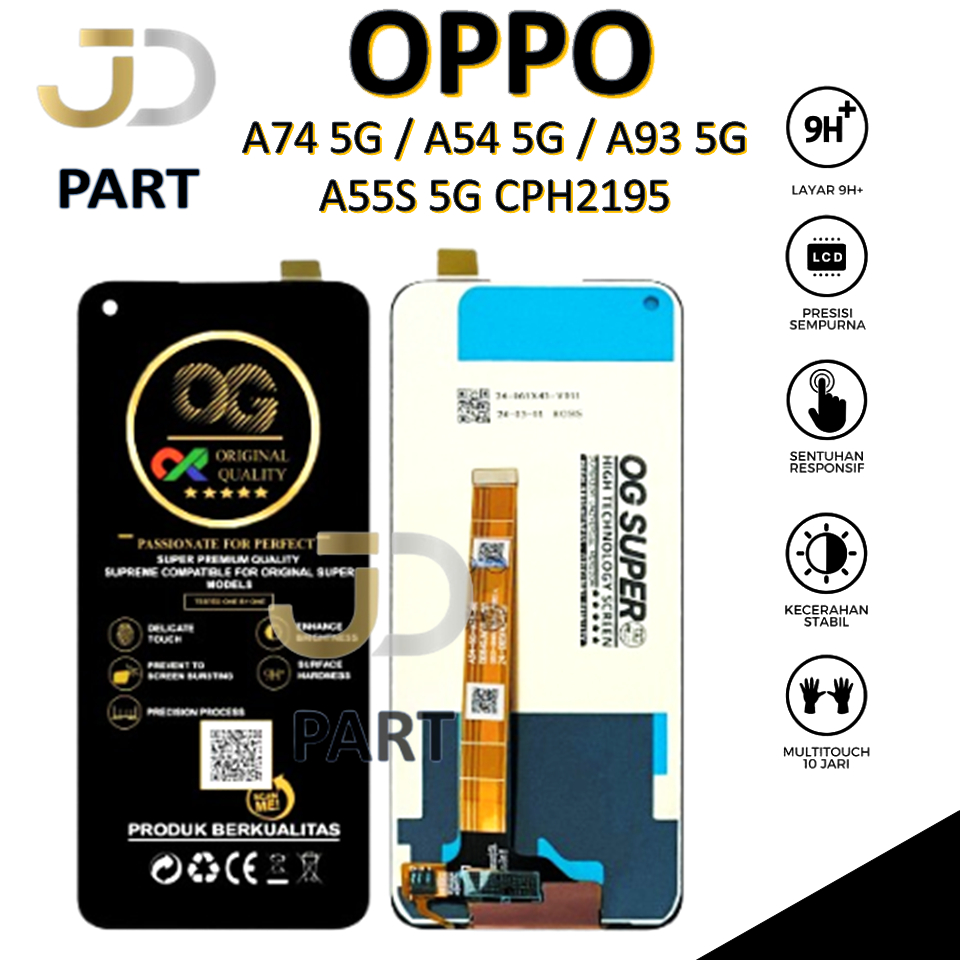 Jual LCD TOUCHSCREEN OPPO A74 5G / A54 5G / A93 5G / A55S 5G CPH2195 OEM - Hitam | Shopee Indonesia