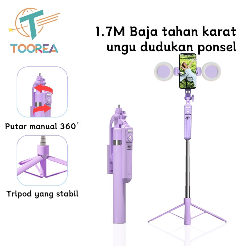 Jual TOOREA B16 Selfie Stick Tripod Tongsis HP Holder 170CM HP Kamera ...