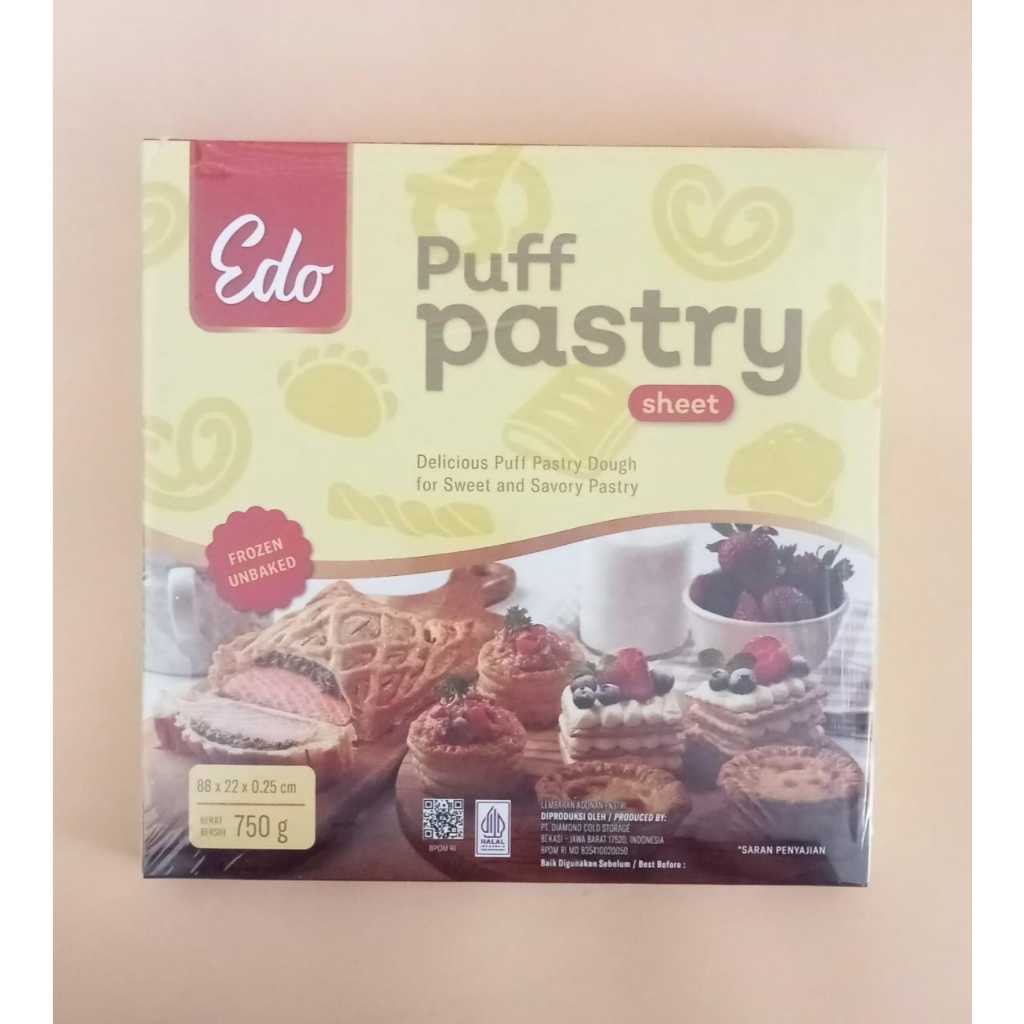 Jual Edo Puff Pastry Sheet 88 x 22 cm 750g | Shopee Indonesia