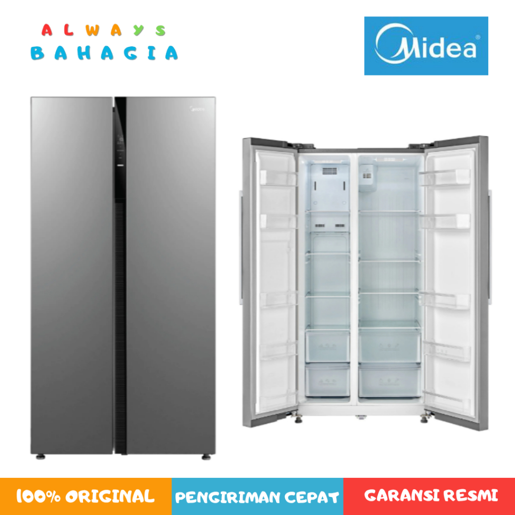 Jual MIDEA MDRS710FGF02ID Kulkas Side By Side | Kapasitas 548 Liter ...
