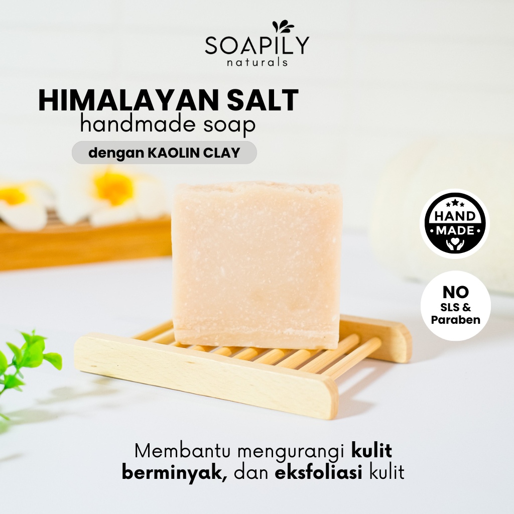 Jual SOAPILY HIMALAYAN SALT KAOLIN CLAY Sabun Alami | Eksfoliasi Kulit ...