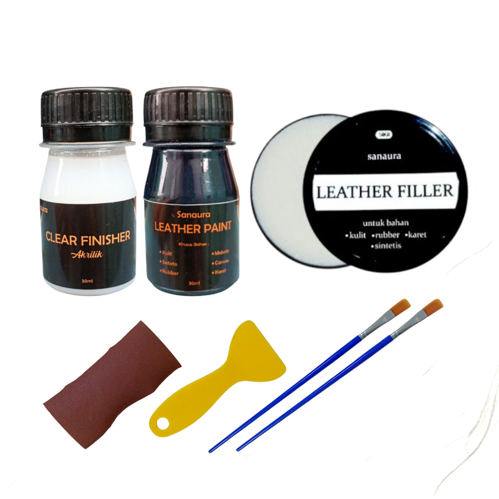 Jual leather filler/combo hemat dempul kulit/dempul sepatu kulit/dempul ...