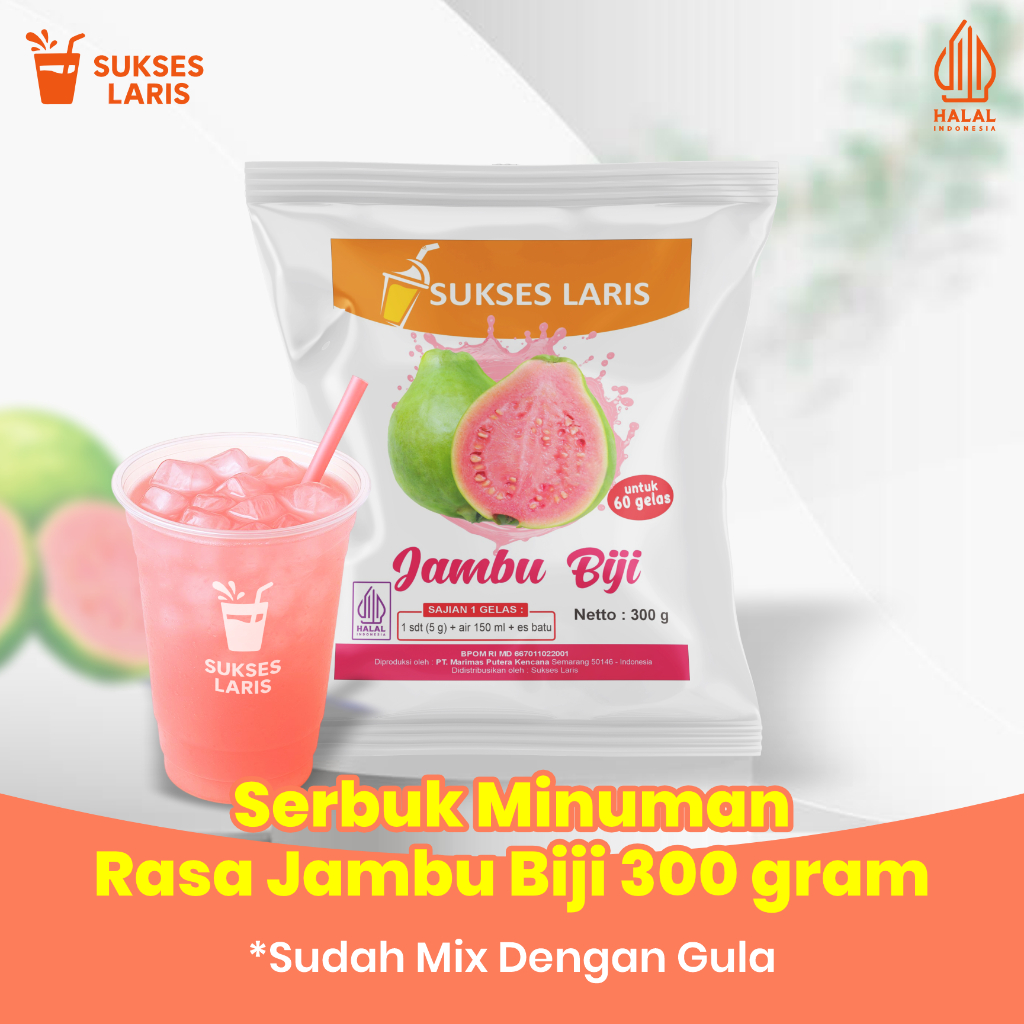 Jual BAHAN BAKU MINUMAN UNTUK JUALAN | SERBUK BUAH JAMBU BIJI | BUBUK ...