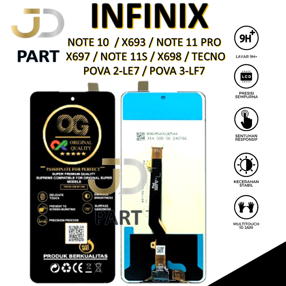 Jual LCD TOUCHSCREEN INFINIX NOTE 10 / X693 / NOTE 11 PRO X697 / NOTE ...