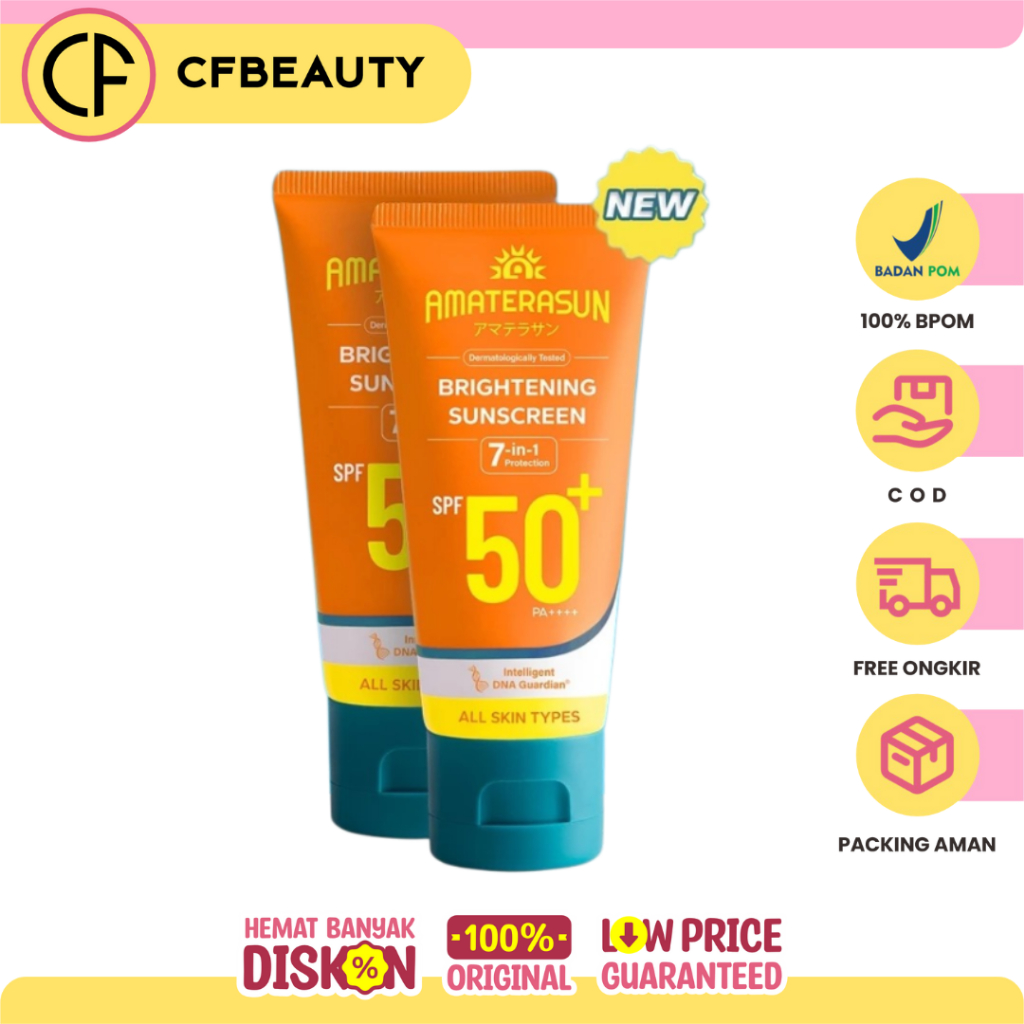 Jual Amaterasun Brightening Sunscreen SPF 50+ PA++++ LAVENDER COLOR ...