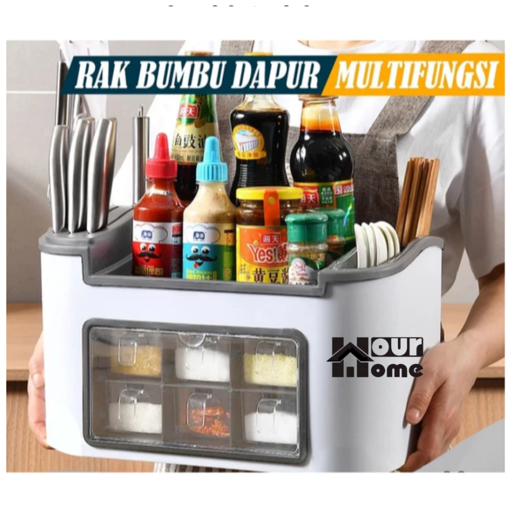 Jual Rak Dapur 6 Laci Tempat Bumbu Free Sendok Bumbu / Rak Tempat ...