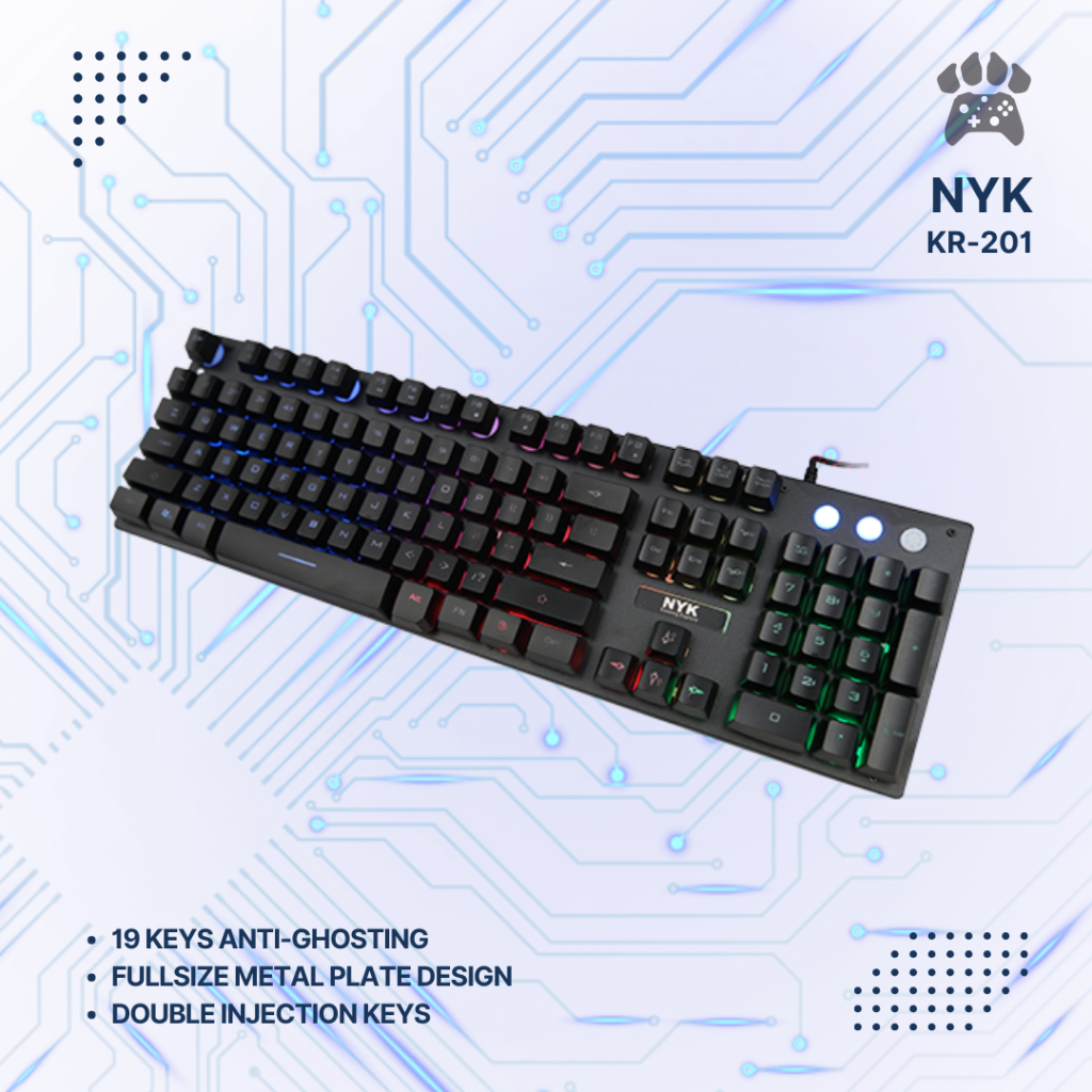 Jual NYK Nemesis Keyboard Gaming KR-201 RGB Game Master KR201 Metal ...
