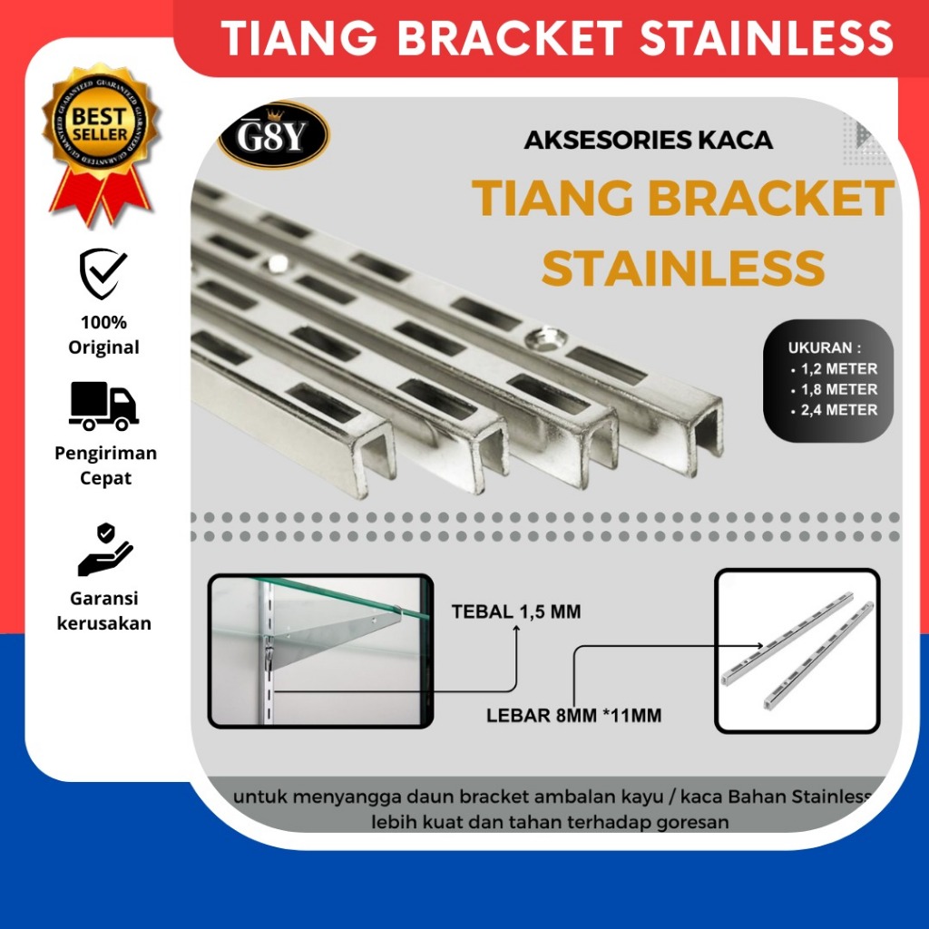 Jual Tiang Bracket Kaca| Tiang Besi Bracket l Tiang Rell Penyangga ...