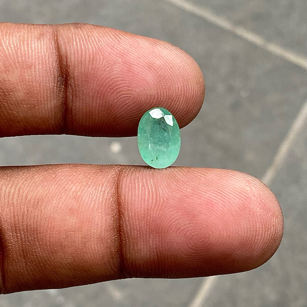 Jual Natural Emerald Beryl Jamrud Asli Batu Zamrud CT 2 Dim 10x7x5 ...