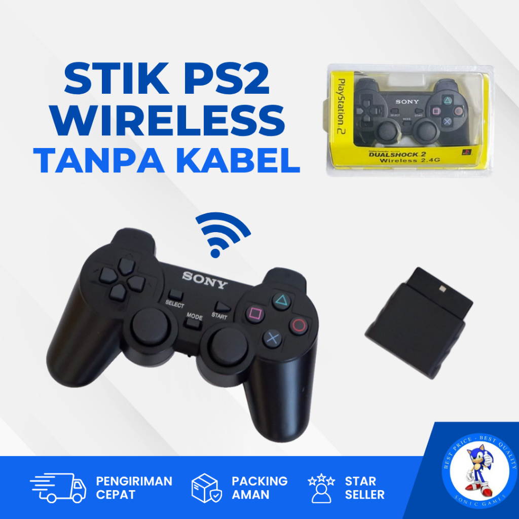Jual Stik Wireles PS2 Hitam Stick Wireless Tanpa Kabel | Shopee Indonesia