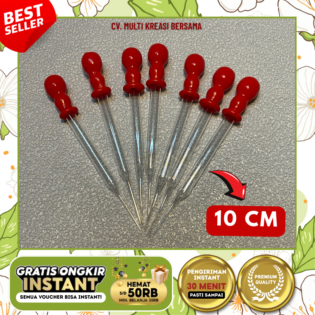 Jual PIPET TETES MERAH KACA SATUAN [minimal pembelian 10 pcs] / PIPET ...