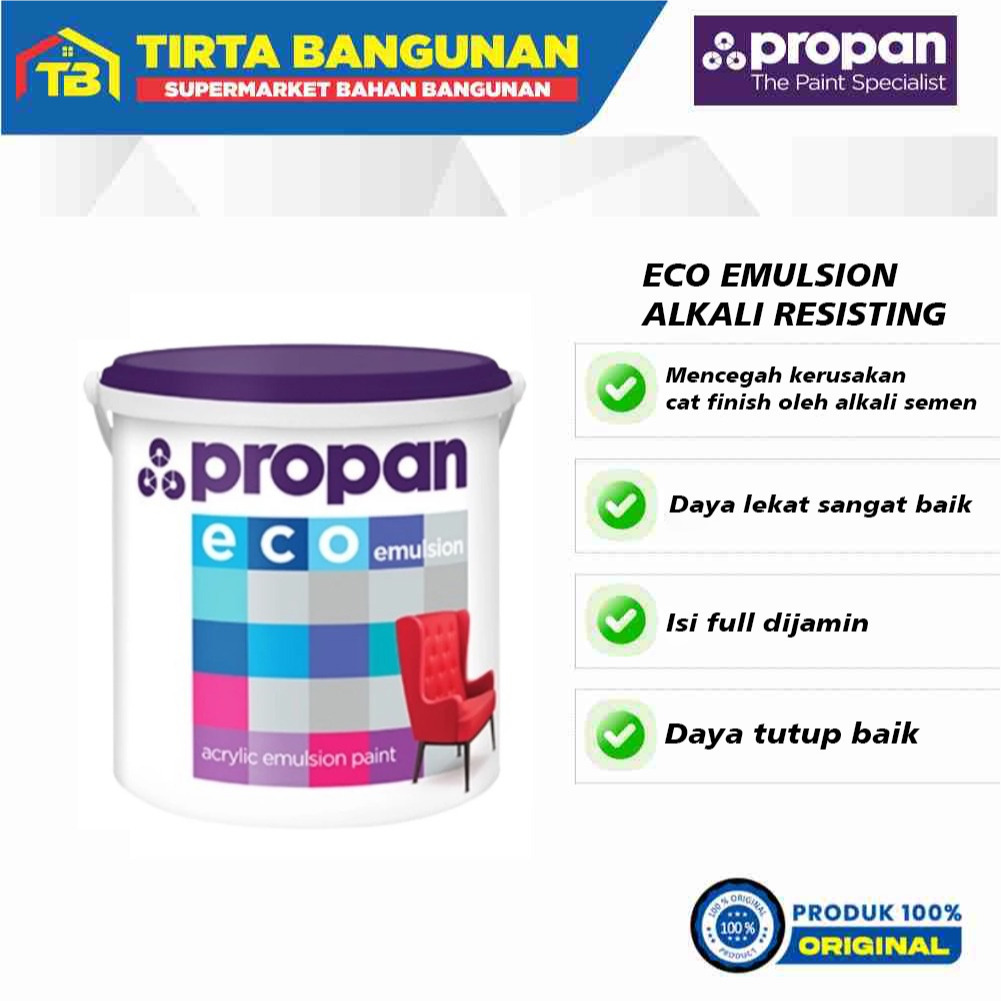 Jual PROPAN ECO EMULSION EE-4010 9101 WHITE INTERIOR / CAT TEMBOK DAN ...