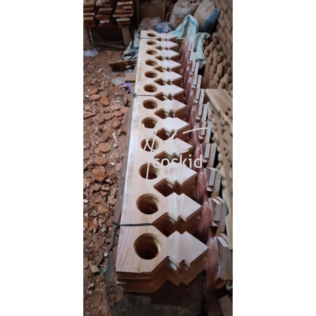 Jual lisplang atap rumah motif betawi lebar 30 cm kayu mahoni | Shopee ...