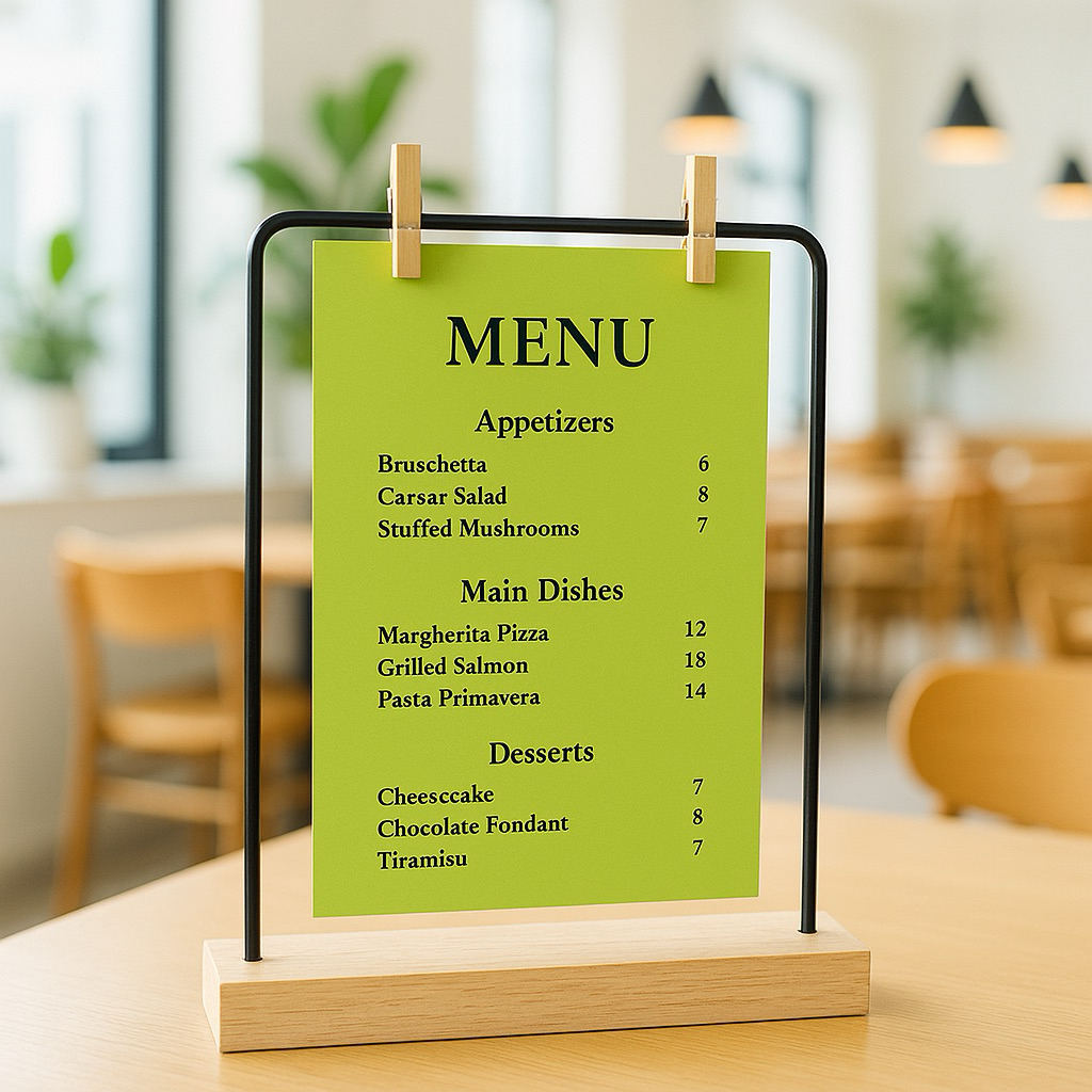 Jual STAND HOLDER MENU A5 PORTRAIT INDUSTRIAL KALENDER MEJA FOTO NOMOR ...