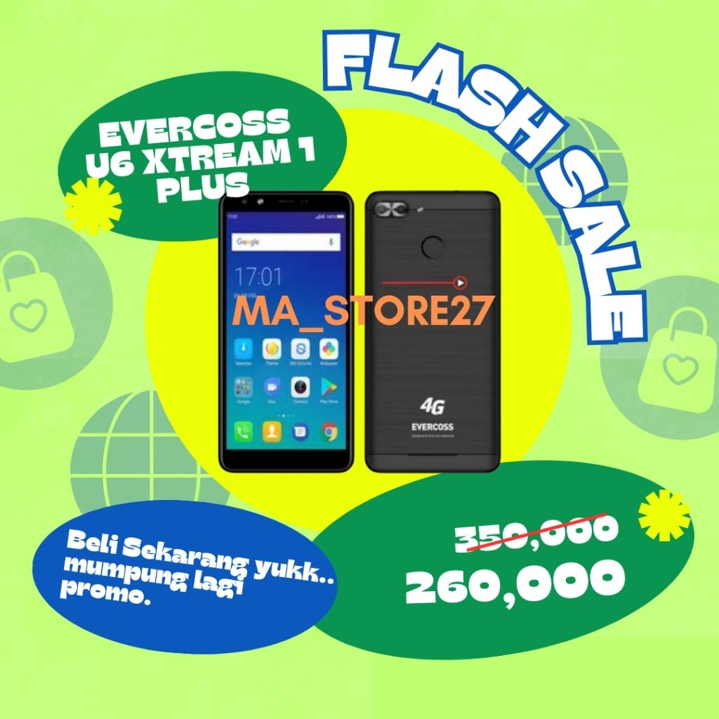 Jual Evercoss U6 Xtreme 1 Plus 16GB | Shopee Indonesia