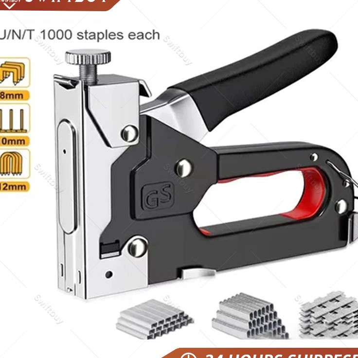 Jual Trend Gratis 6 Paku 3 In 1 Stapler Gun 3 In 1 Pistol Kuku Staples ...