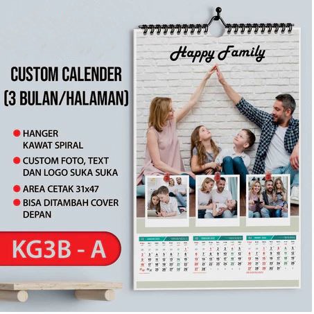 Jual Custom Calender (3 Bulan/Halaman) | Shopee Indonesia