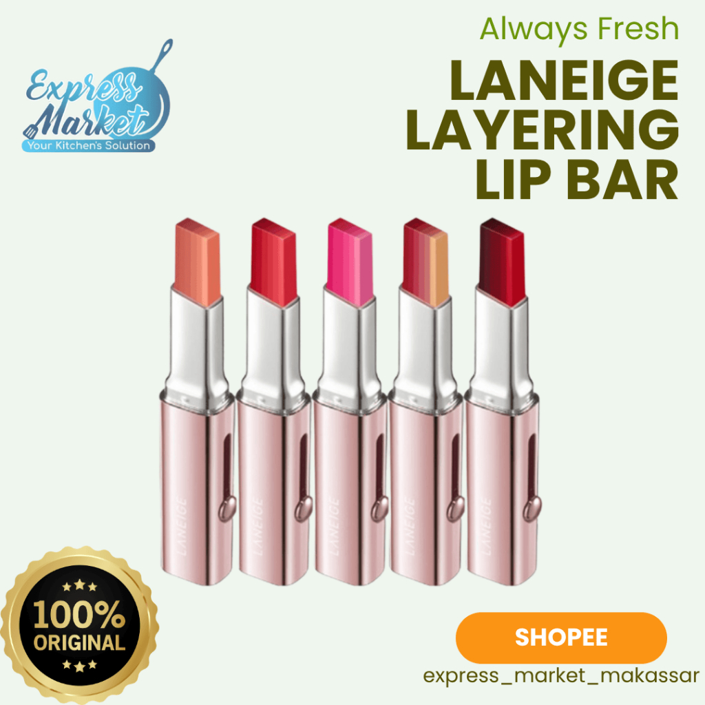 Jual Laneige Layering Lip Bar Fullsize ORIGINAL EXP 2026 Lipstick Ombre ...