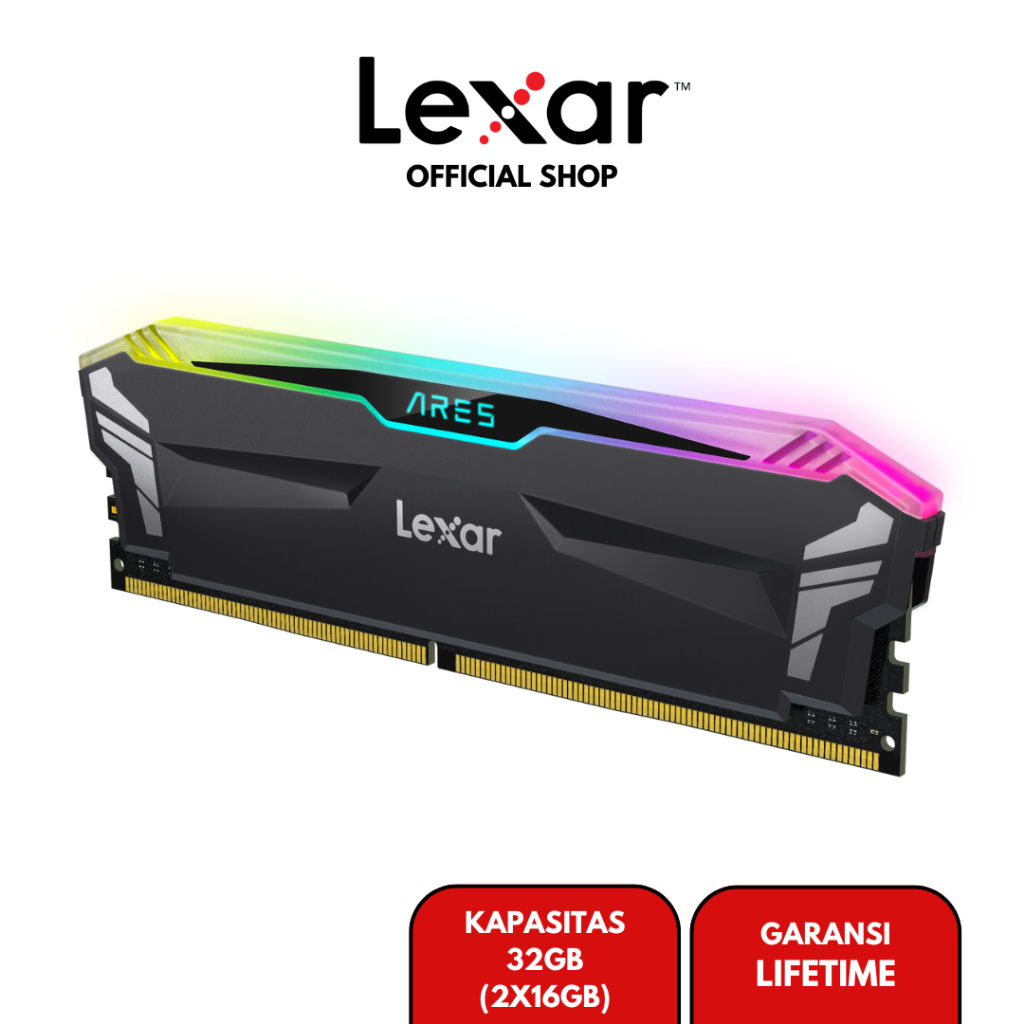 Jual Lexar ARES RGB DDR4 Desktop Memory 32GB 2x16GB PC 3600 | Shopee ...