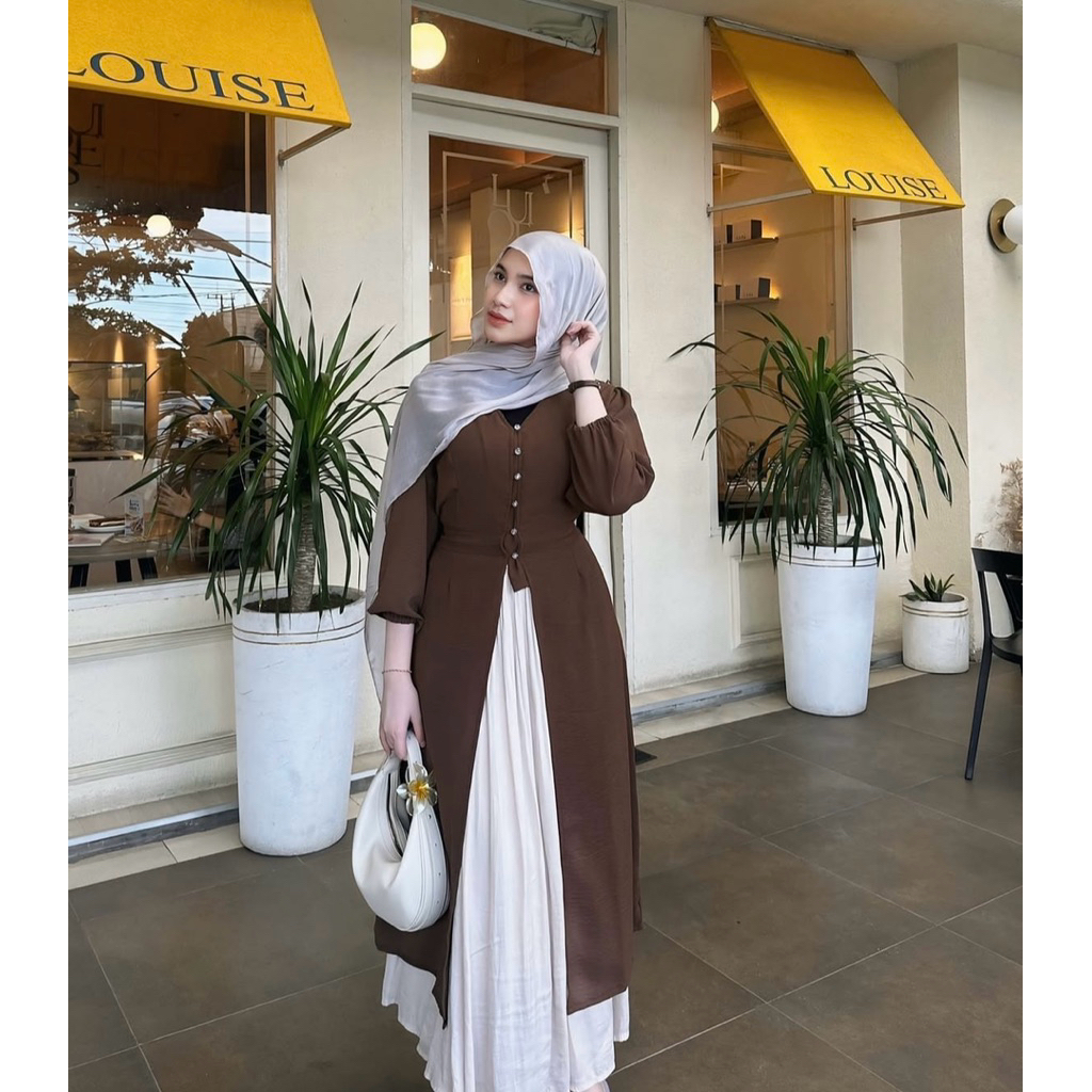 Jual Rhea outer - Outer Wanita Long Cardigan Kondangan premium Tunik ...