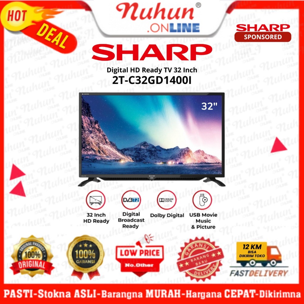Jual Sharp Digital TV 32 Inch 2T - 32GD1400I | Shopee Indonesia