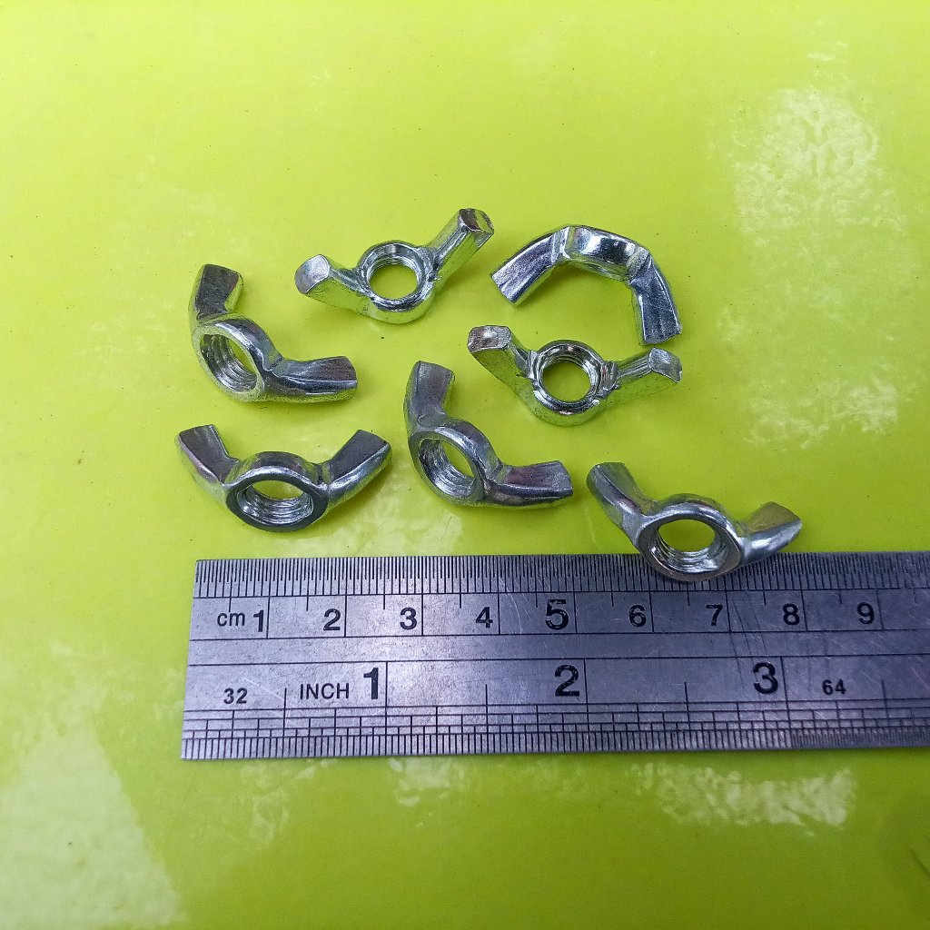 Jual MUR KUPING GALVANIS M8 PUTIH / WING NUT M8 GALVANIS / WING NUT ...