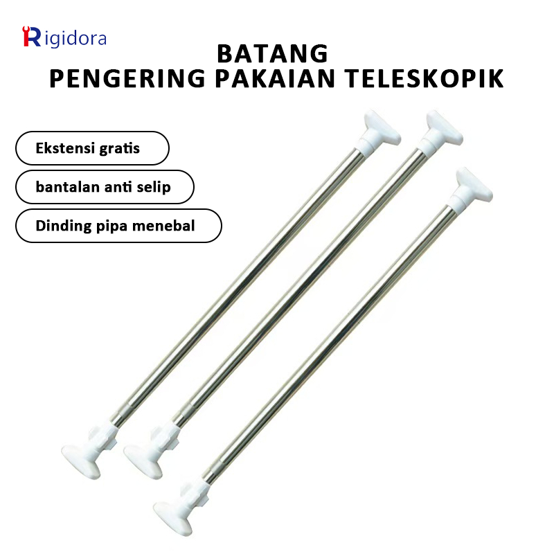 Jual Rigidora Tiang Pipa Tongkat Stainlist Fleksibel 50-240cm Tanpa ...