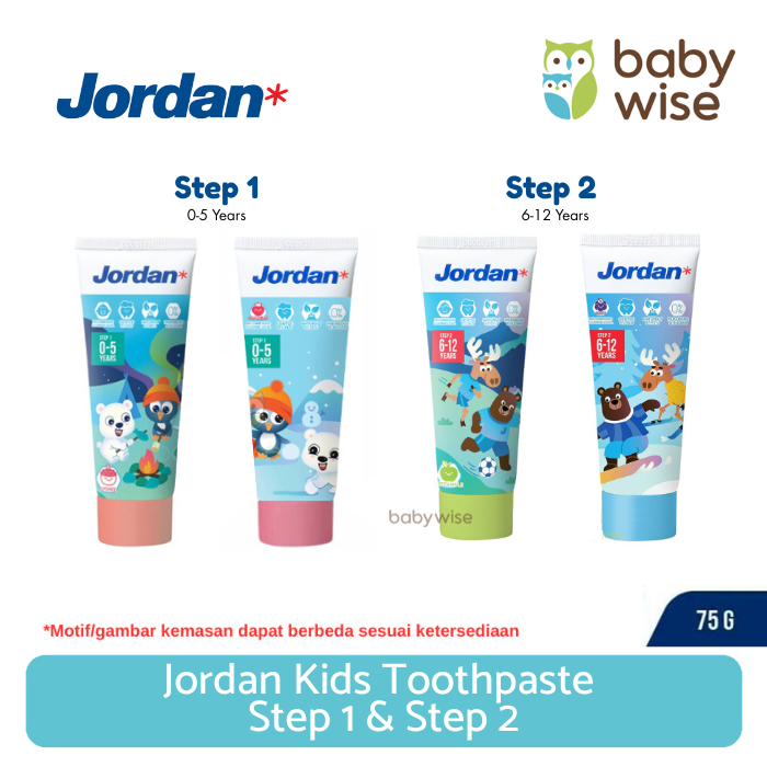 Jual Jordan Kids Toothpaste Step 1 & Step 2 - Pasta Gigi Anak | Shopee ...
