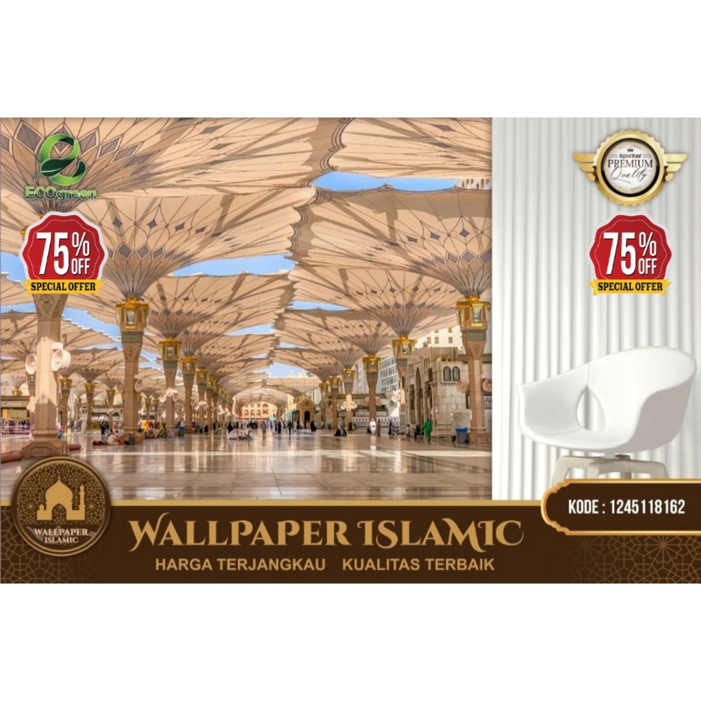 Jual Wallpaper Custom 3D Tema Madinah | Payung Madinah | Mekkah ...